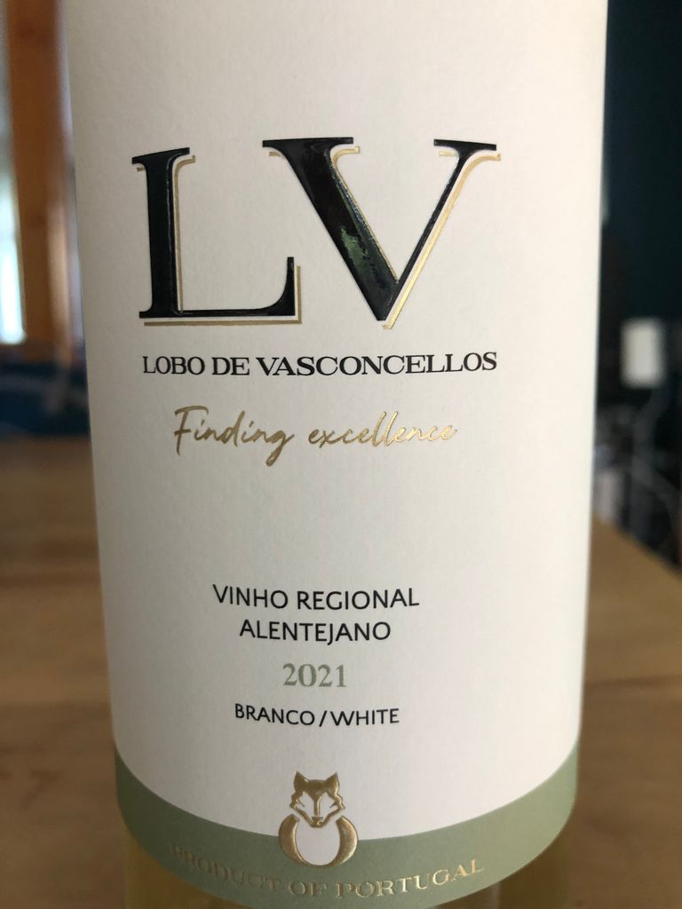 2021 Lobo de Vasconcellos Vinho Regional Alentejano LV Branco/White ...