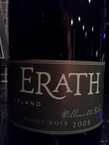 2009 Erath Pinot Noir Leland Vineyard, USA, Oregon, Willamette Valley ...