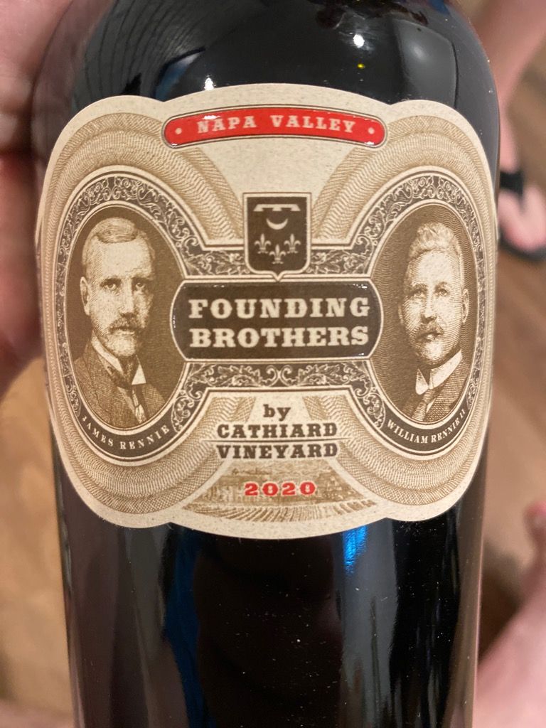 2019 Cathiard Vineyard Founding Brothers, USA, California, Napa Valley ...