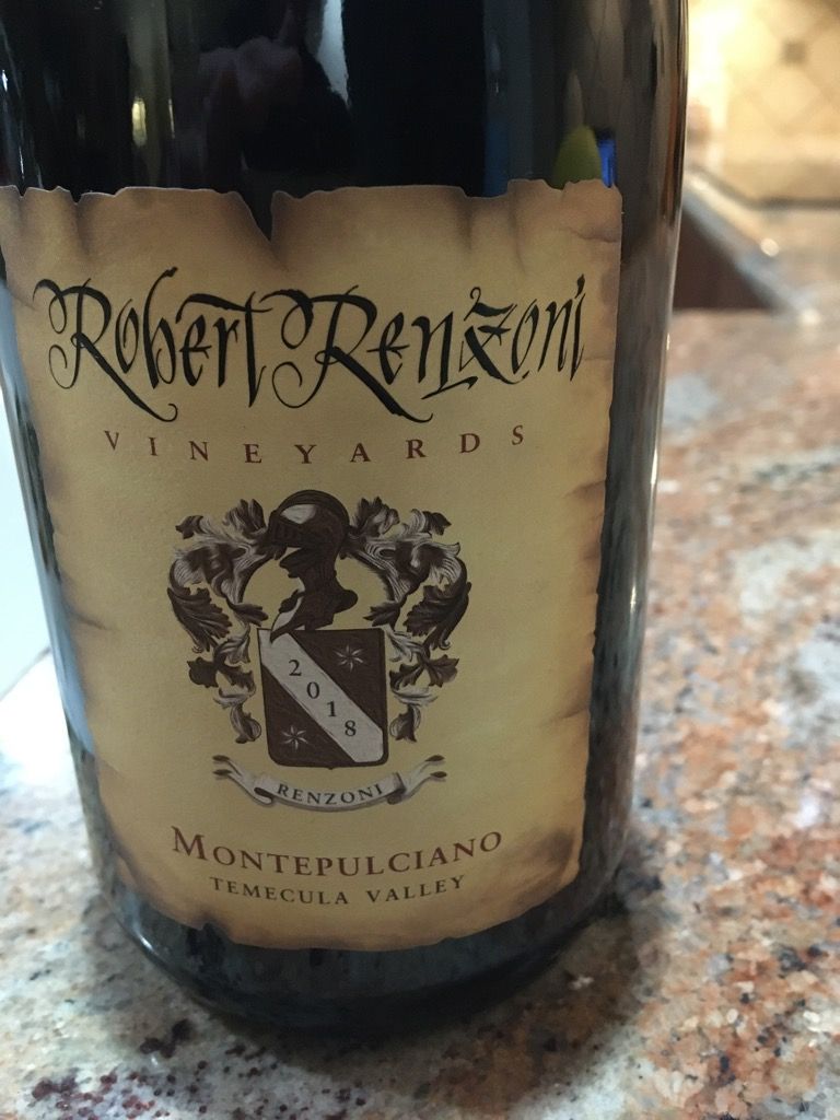 2020 Robert Renzoni Sangiovese La Rosa, USA, California, South Coast ...