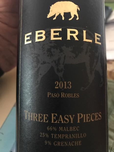 2013 Eberle Three Easy Pieces, USA, California, Central Coast, San Luis ...