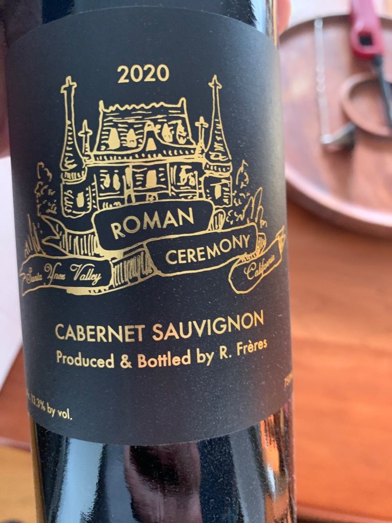 2020 Railsback Frères Cabernet Sauvignon Roman Ceremony, USA, California, Central Coast, Santa ...