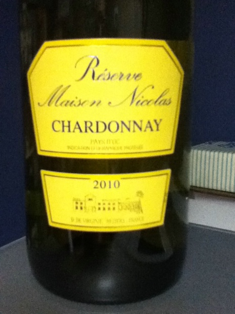 2009 Maison Nicolas Chardonnay Vin de Pays d'Oc Reserve, France ...