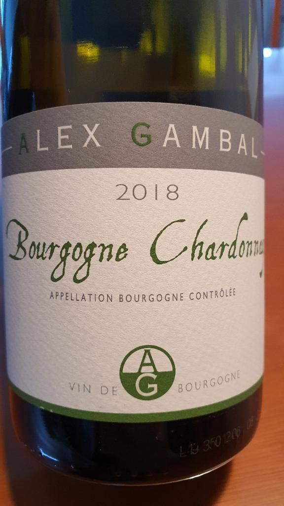 2018 Maison Alex Gambal Chardonnay Bourgogne Blanc, France, Burgundy ...