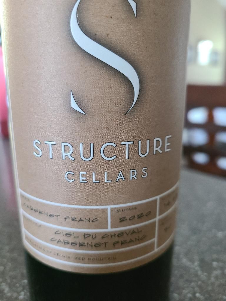 2021 Structure Cellars Cabernet Franc Ciel du Cheval Vineyard, USA ...