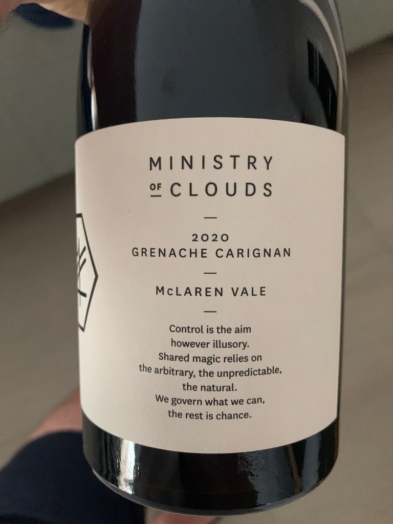 2022 Ministry of Clouds Grenache Carignan, Australia, South Australia ...