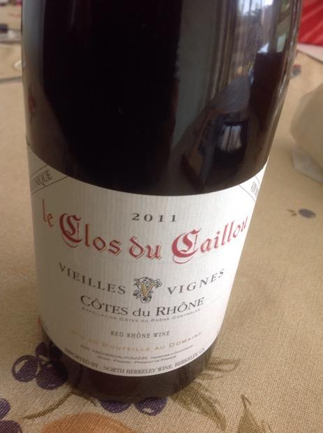2011 Le Clos du Caillou Côtes du Rhône Cuvée Unique Vieilles Vignes ...