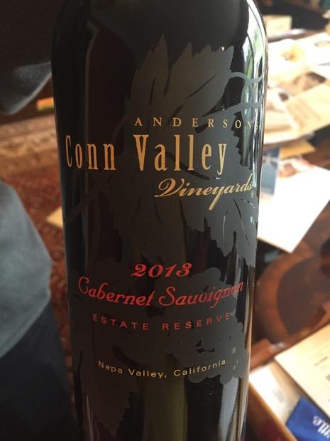 2013 Anderson's Conn Valley Vineyards Cabernet Sauvignon Estate Reserve ...