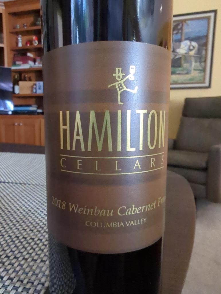 2019 Hamilton Cellars Cabernet Franc Weinbau Vineyard, USA, Washington ...