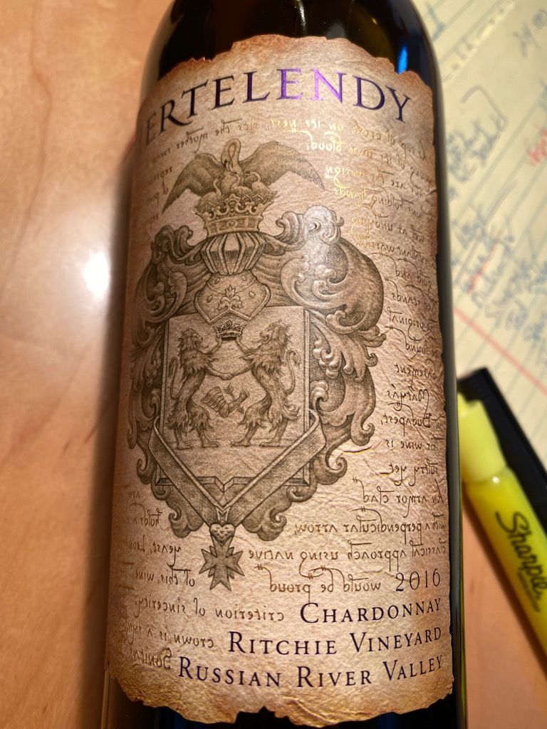 2016 Hertelendy Chardonnay Ritchie Vineyard, USA, California, Sonoma ...