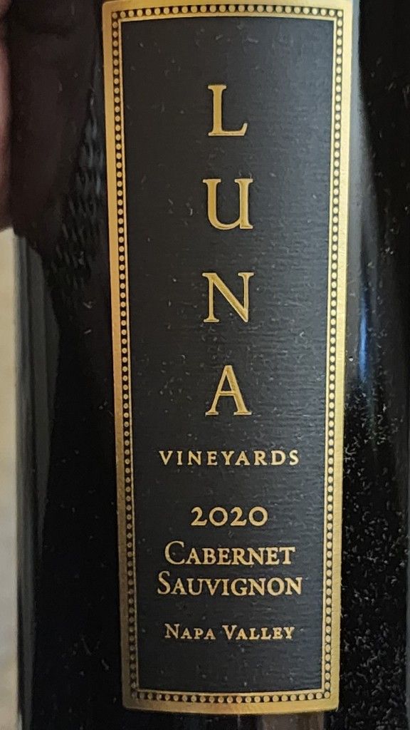 2020 Luna Vineyards Cabernet Sauvignon, USA, California, Napa Valley ...