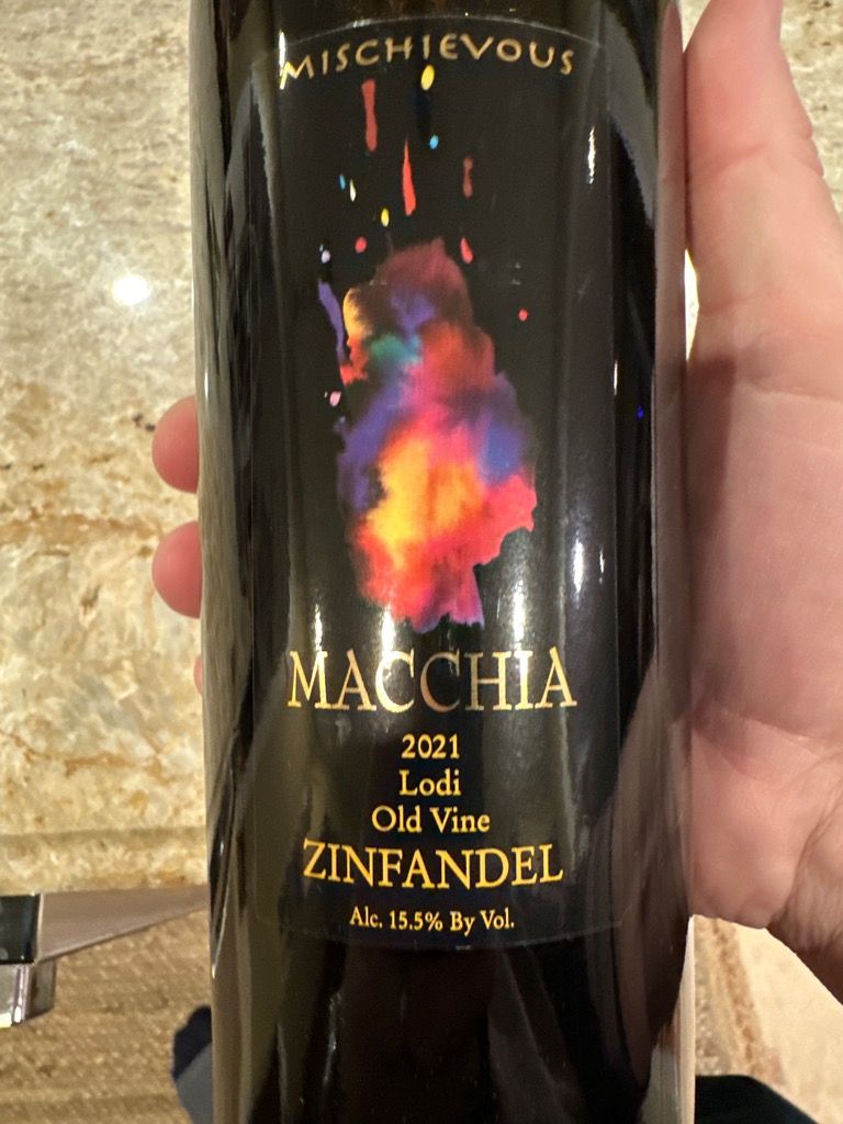 2021 Macchia Zinfandel Mischievous Old Vine, USA, California, Central Valley, Lodi - CellarTracker