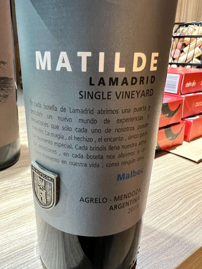 2020 LaMadrid Estate Wines Malbec Matilde Single Vineyard, Argentina ...