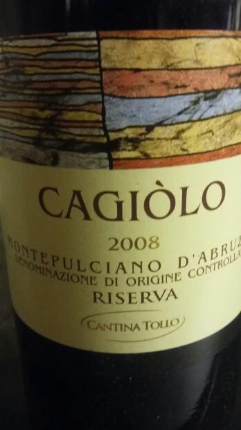 2008 Cantina Tollo Montepulciano d'Abruzzo Cagiolo, Italy, Abruzzi ...