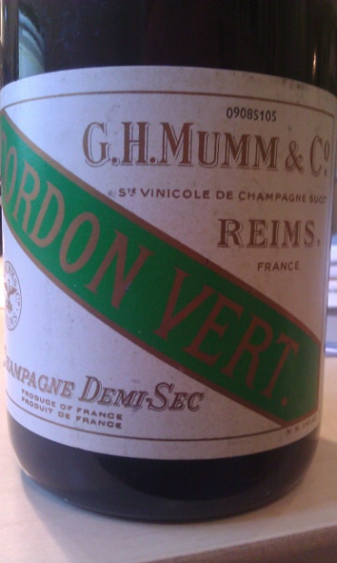 NV G. H. Mumm & Cie Champagne Cordon Vert Demi-Sec, France, Champagne ...