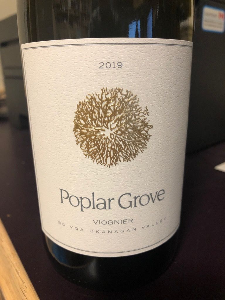 2021 Poplar Grove Winery Viognier, Canada, British Columbia, Okanagan ...