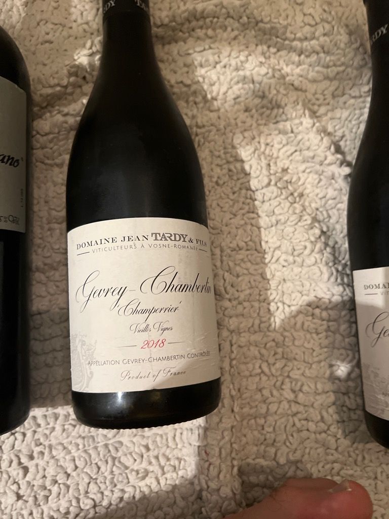 2020 Domaine Jean Tardy et Fils Gevrey-Chambertin Champerrier Vieilles ...