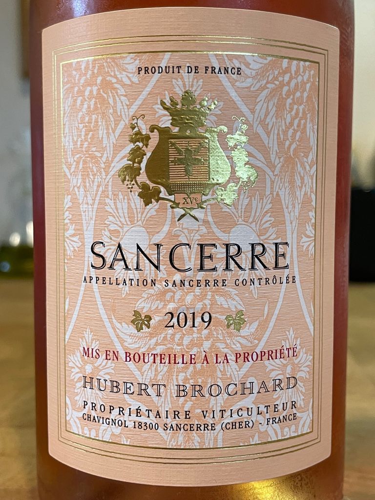 2019 Hubert Brochard Sancerre Rosé, France, Loire Valley, Upper Loire ...
