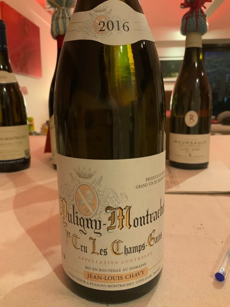 2016 Jean-Louis Chavy Puligny-Montrachet 1er Cru Les Champs-Gain ...