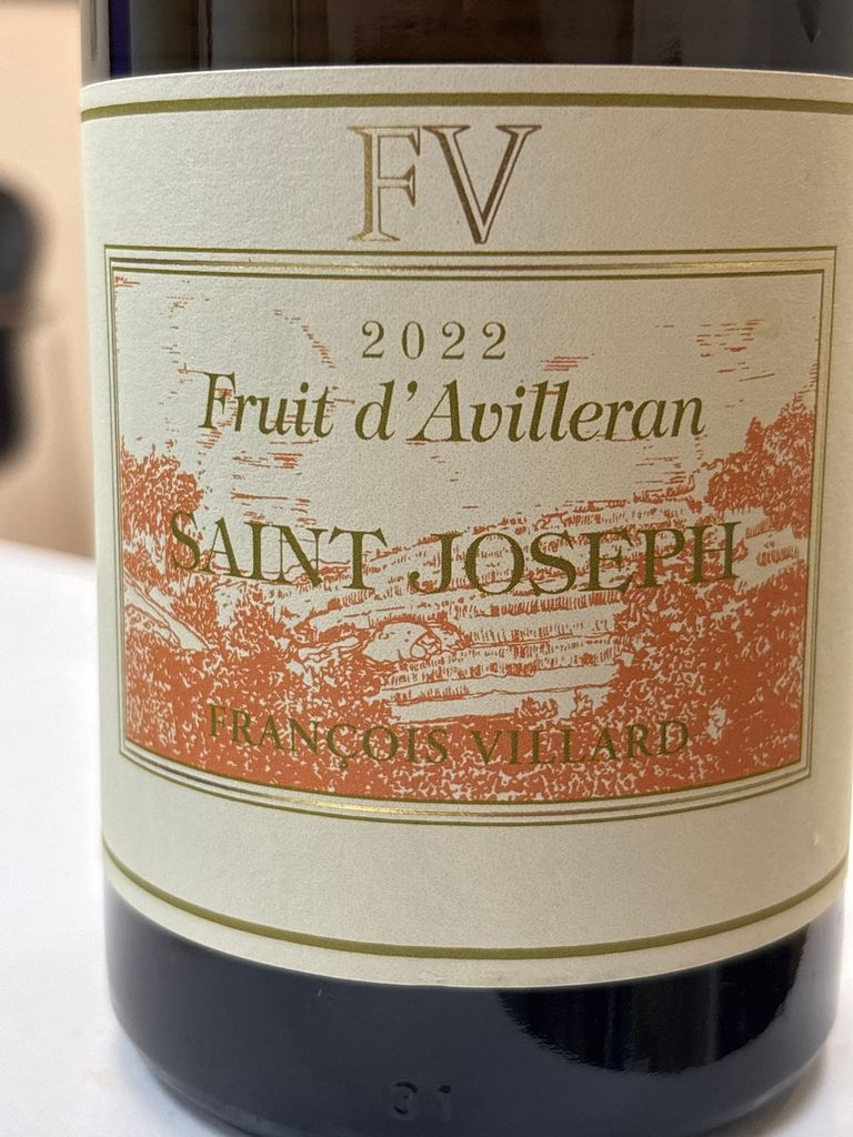 2022 François Villard St. Joseph Fruit d'Avilleran, France, Rhône ...