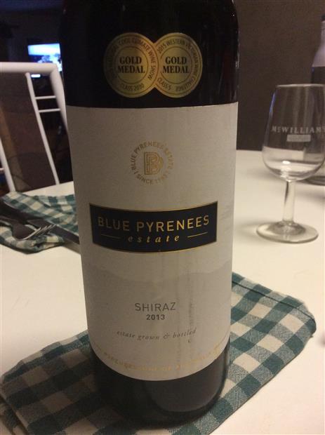 2013 Blue Pyrenees Estate Shiraz, Australia, Victoria, Western Victoria ...