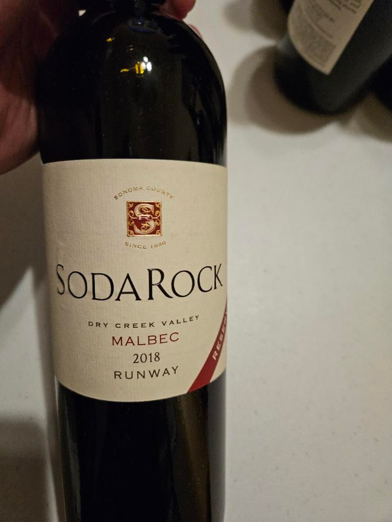 2019 Soda Rock Winery Malbec Reserve Runway Vineyard, USA, California, Sonoma County, Chalk Hill ...