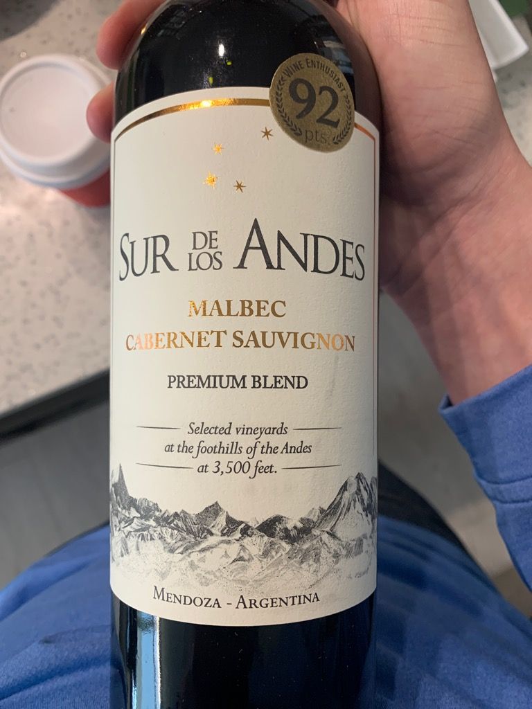 2017 Bodega Sur de los Andes Malbec-Cabernet Sauvignon Premium Blend ...
