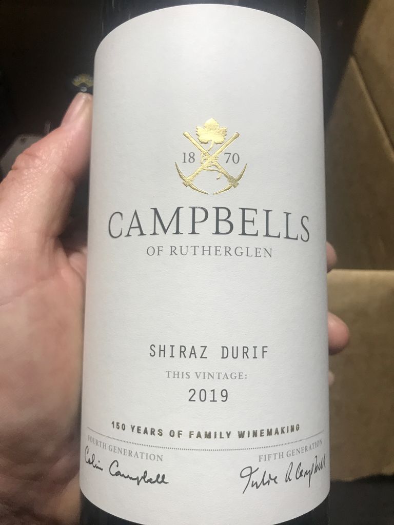 2019 Campbells Shiraz Durif, Australia, Victoria, North East ...