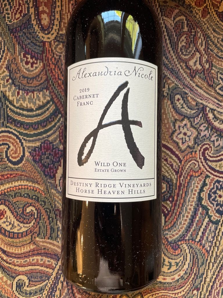 2019 Alexandria Nicole Cabernet Franc Wild One Destiny Ridge Vineyards ...