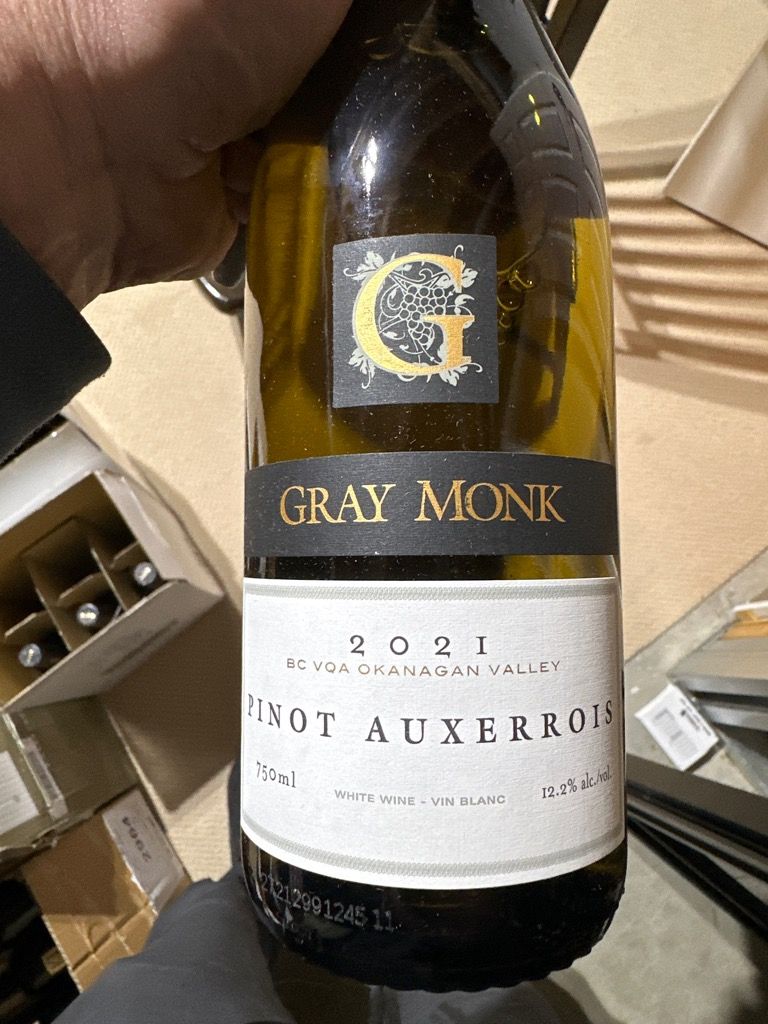 2021 Gray Monk Estate Winery Pinot Auxerrois, Canada, British Columbia ...