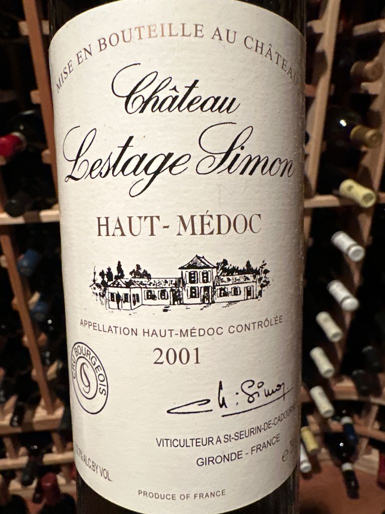 2001 Château Lestage-Simon, France, Bordeaux, Médoc, Haut-Médoc ...