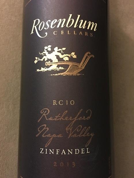 2013 Rosenblum Cellars Zinfandel RC10, USA, California, Napa Valley ...