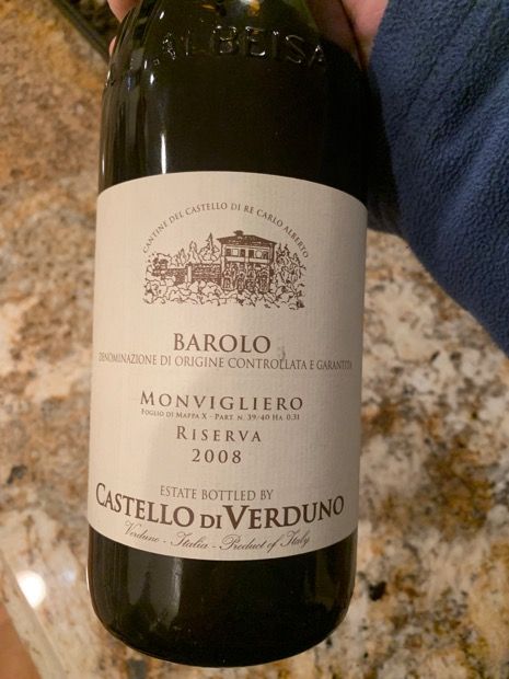 2008 Castello di Verduno Barolo Riserva Monvigliero, Italy, Piedmont ...