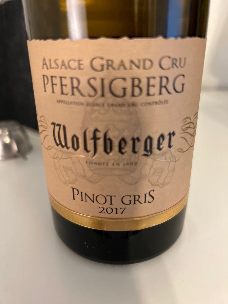 2017 Wolfberger Pinot Gris Pfersigberg, France, Alsace, Alsace Grand ...