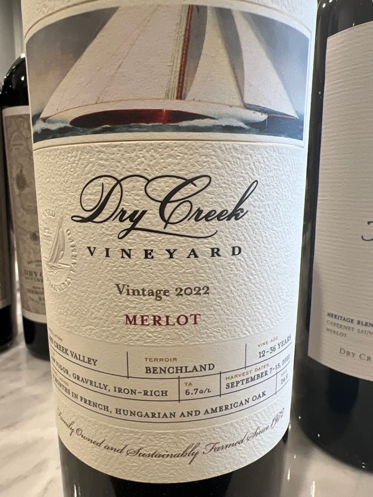 2022 Dry Creek Vineyard Merlot Dry Creek Valley, USA, California ...