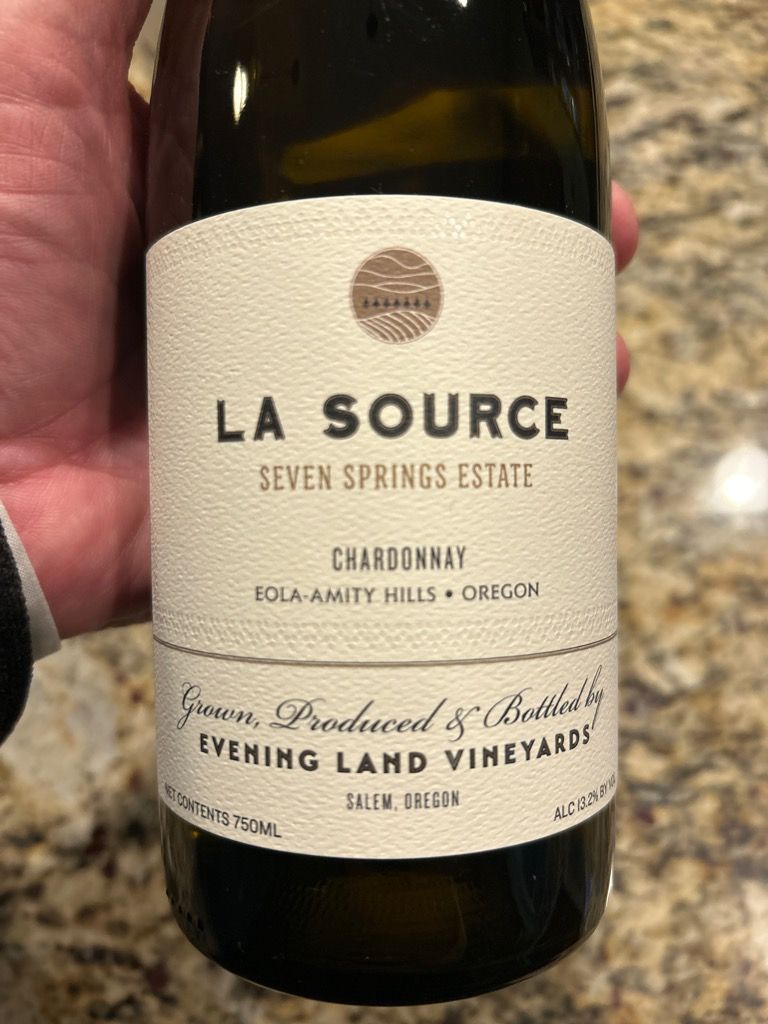 2021 Evening Land Vineyards Chardonnay La Source Seven Springs Vineyard ...