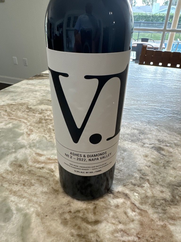2022 Ashes & Diamonds Cabernet Sauvignon No. 2 Vineyard 1, USA, California, Napa Valley ...