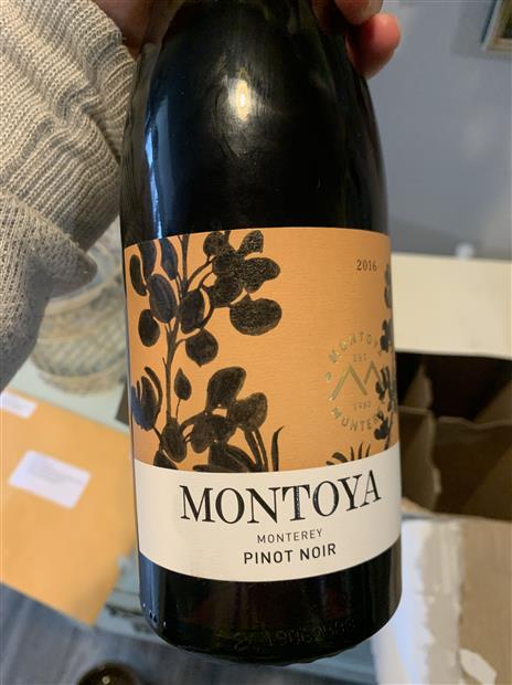 2016 Montoya Vineyards Pinot Noir, USA, California, Central Coast ...