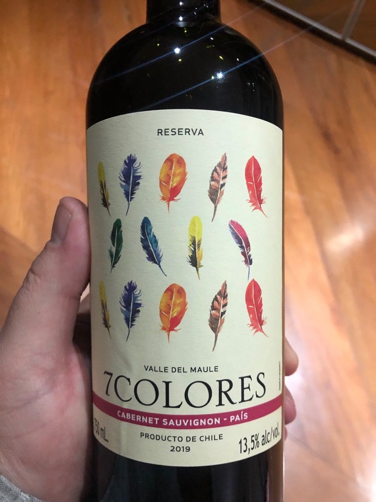 2019 7 Colores Cabernet Sauvignon, Chile, Central Valley - CellarTracker