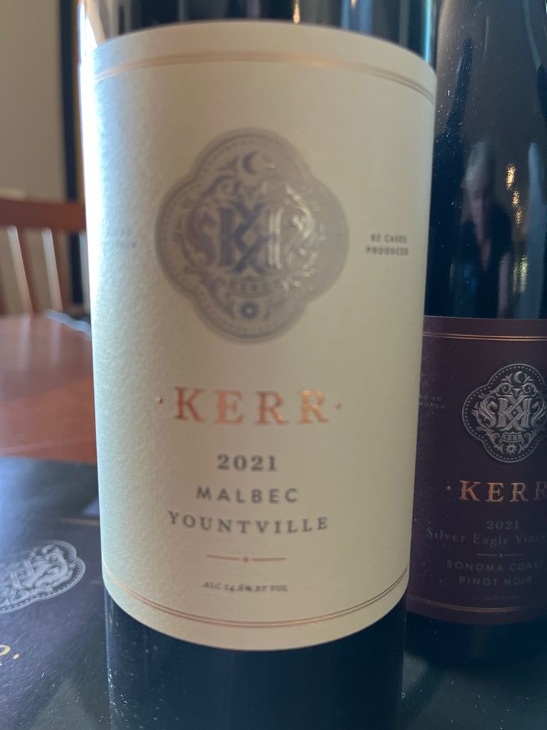 2021 Kerr Cellars Malbec, USA, California, Napa Valley, Yountville ...