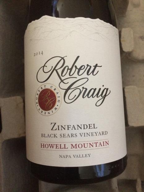 2014 Robert Craig Zinfandel Black Sears Vineyard, USA, California, Napa ...