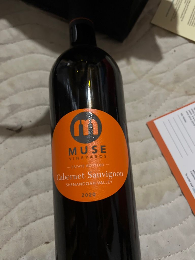 2020 Muse Vineyards Cabernet Sauvignon, USA, Virginia, Shenandoah Valley - CellarTracker