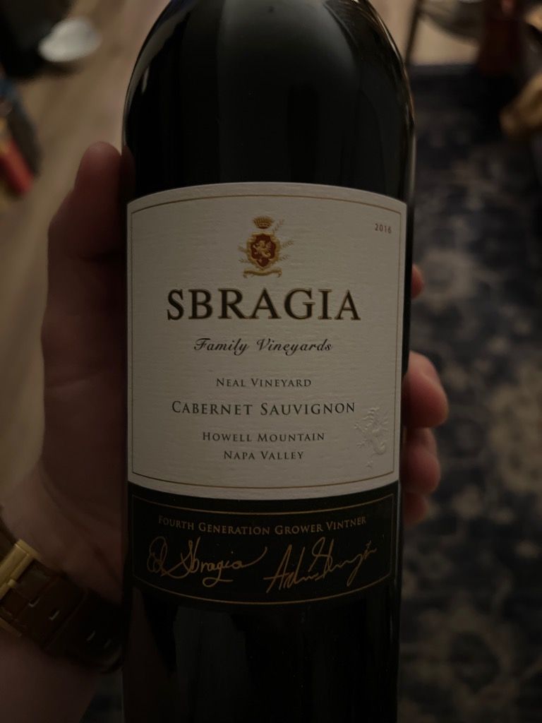 2016 Sbragia Family Cabernet Sauvignon Neal Vineyard, USA, California ...