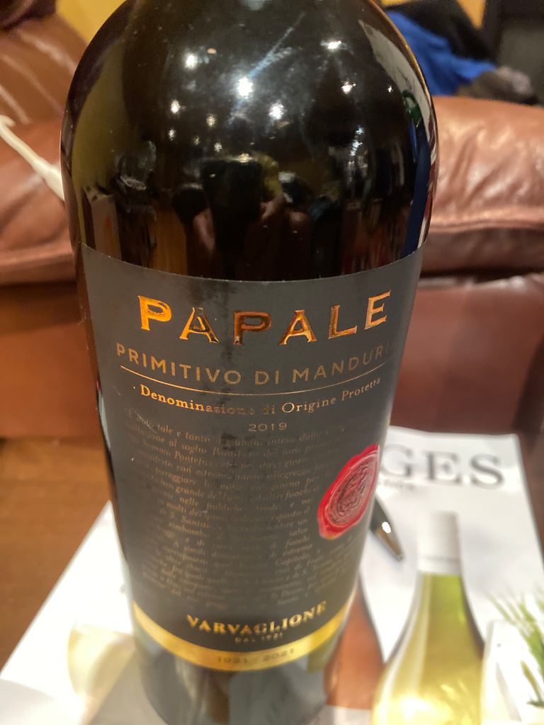 2019 Varvaglione Primitivo di Manduria Papale Linea Oro, Italy, Puglia ...
