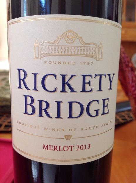 2014 Rickety Bridge Merlot, South Africa, Coastal Region, Franschhoek ...