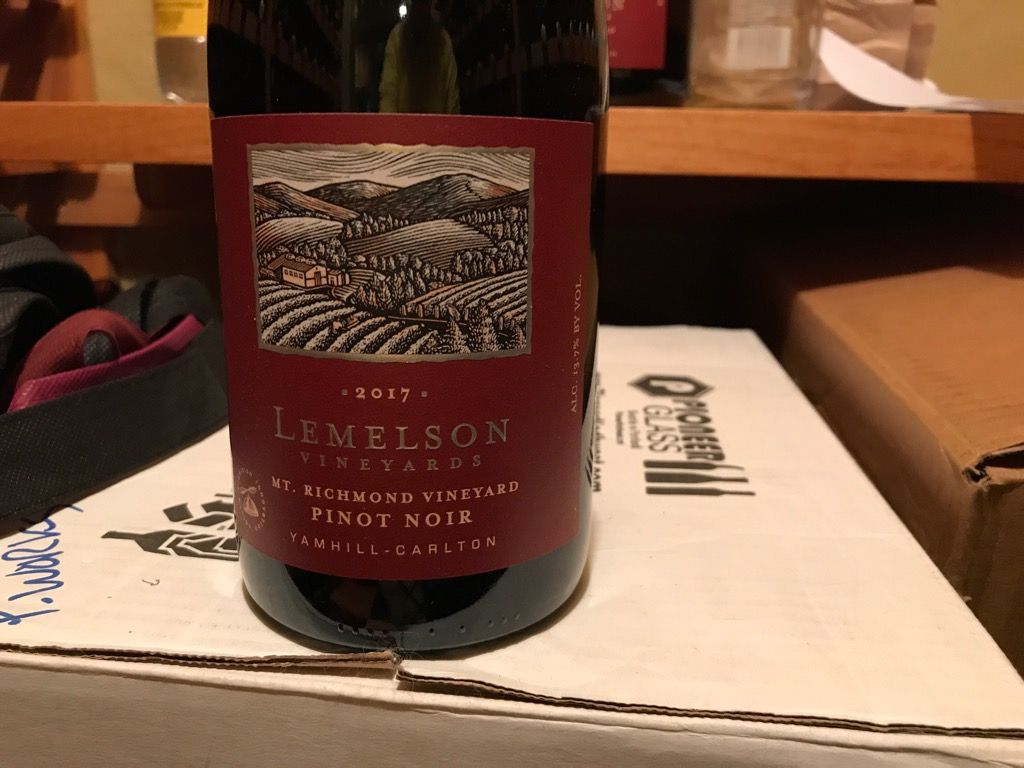 2017 Lemelson Vineyards Pinot Noir Mt. Richmond, USA, Oregon ...