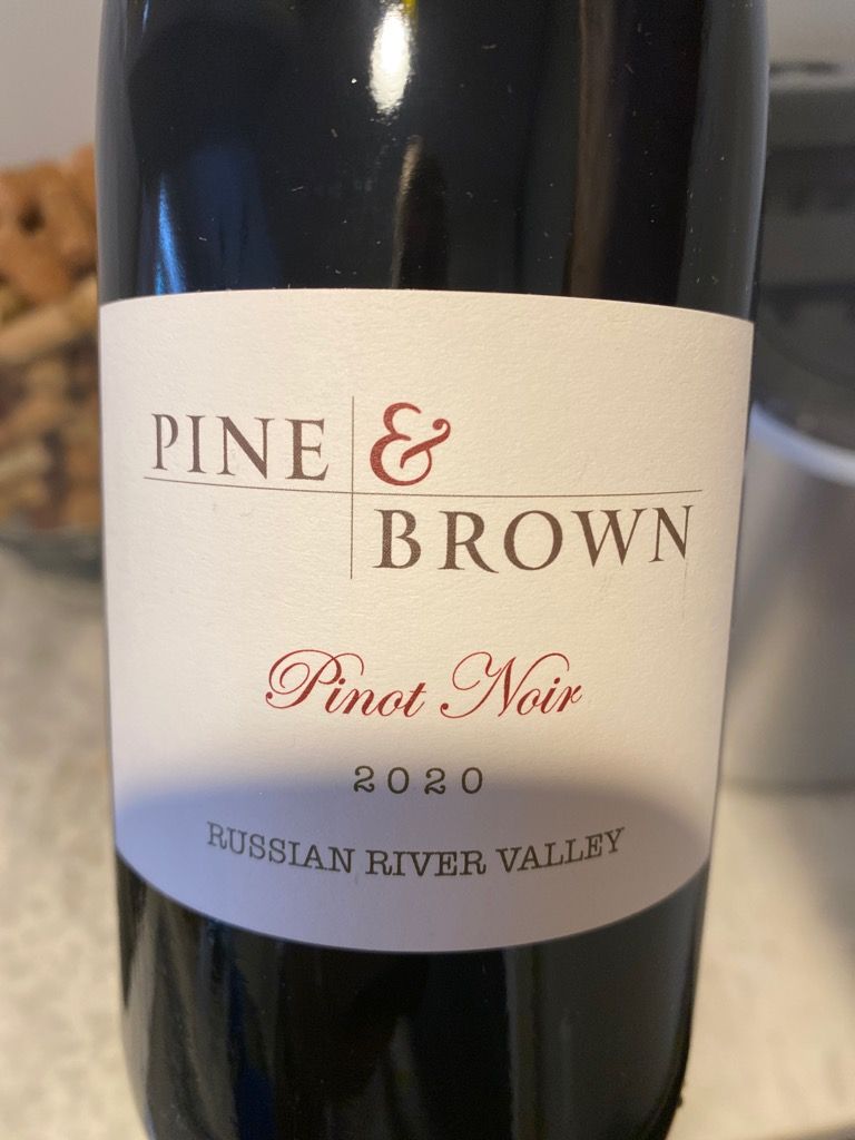 2020 Pine & Brown Pinot Noir Russian River Valley, USA, California ...