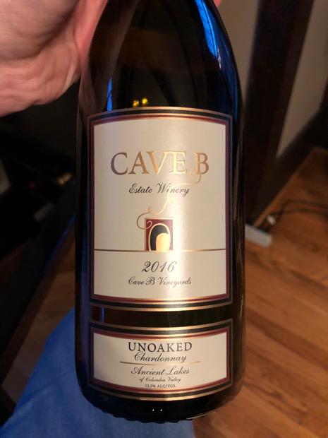 2016 Cave B Estate Winery Unoaked Chardonnay, USA, Washington, Columbia ...