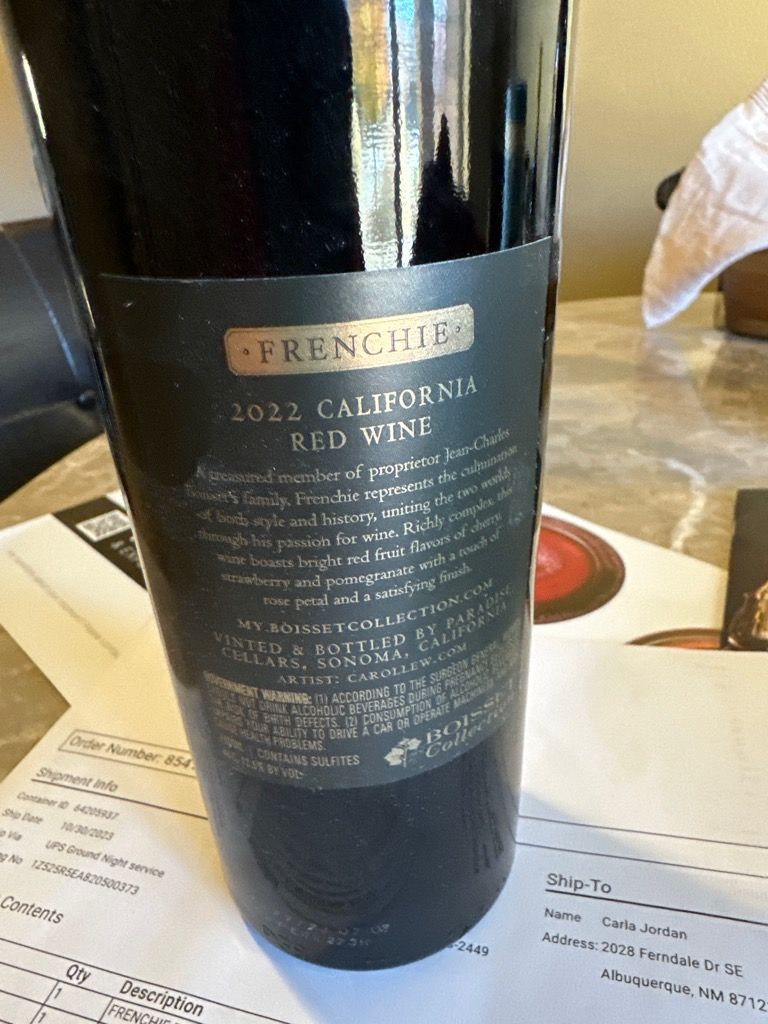 2022 Frenchie Winery Collage, USA, California - CellarTracker