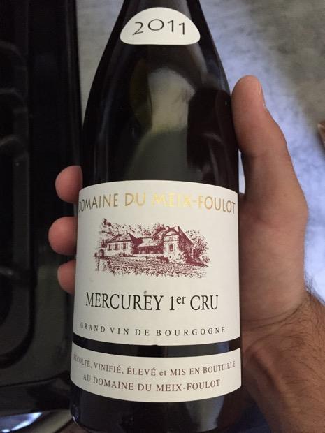 2011 Domaine du Meix-Foulot Mercurey 1er Cru, France, Burgundy, Côte ...